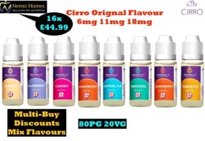 CIRRO Original C 10ml E Liquid - Nemo Homes Vape Shop
