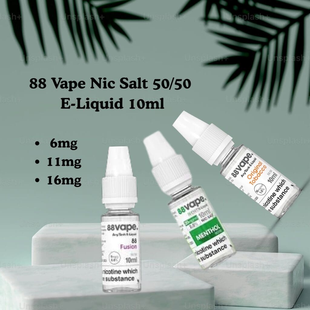 88 Vape Nic Salt 50/50 E-Liquid: Strengths, Ratio & Usage - NH