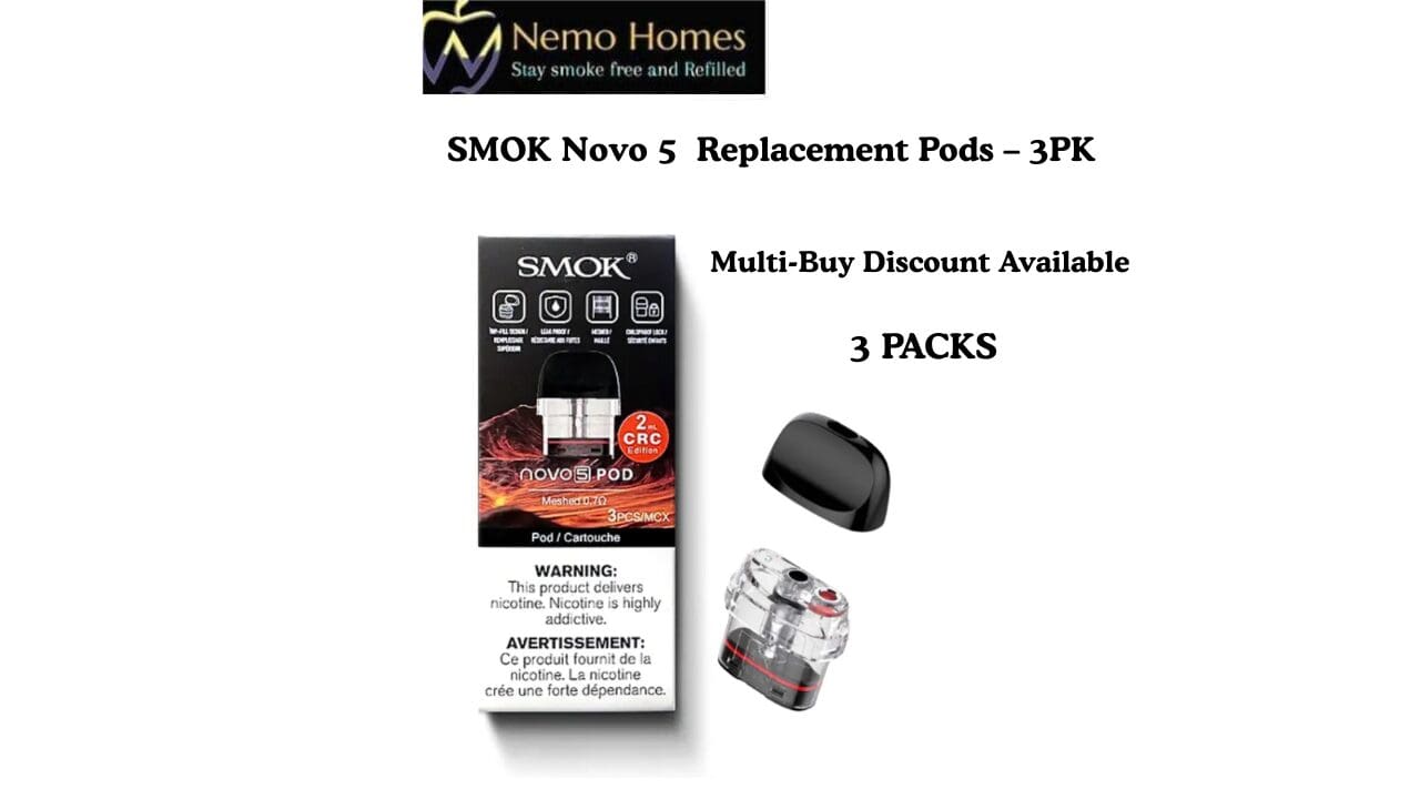 SMOK Novo 5 Replacement Pods | £7.40 5 Pack Multi Buy - NH